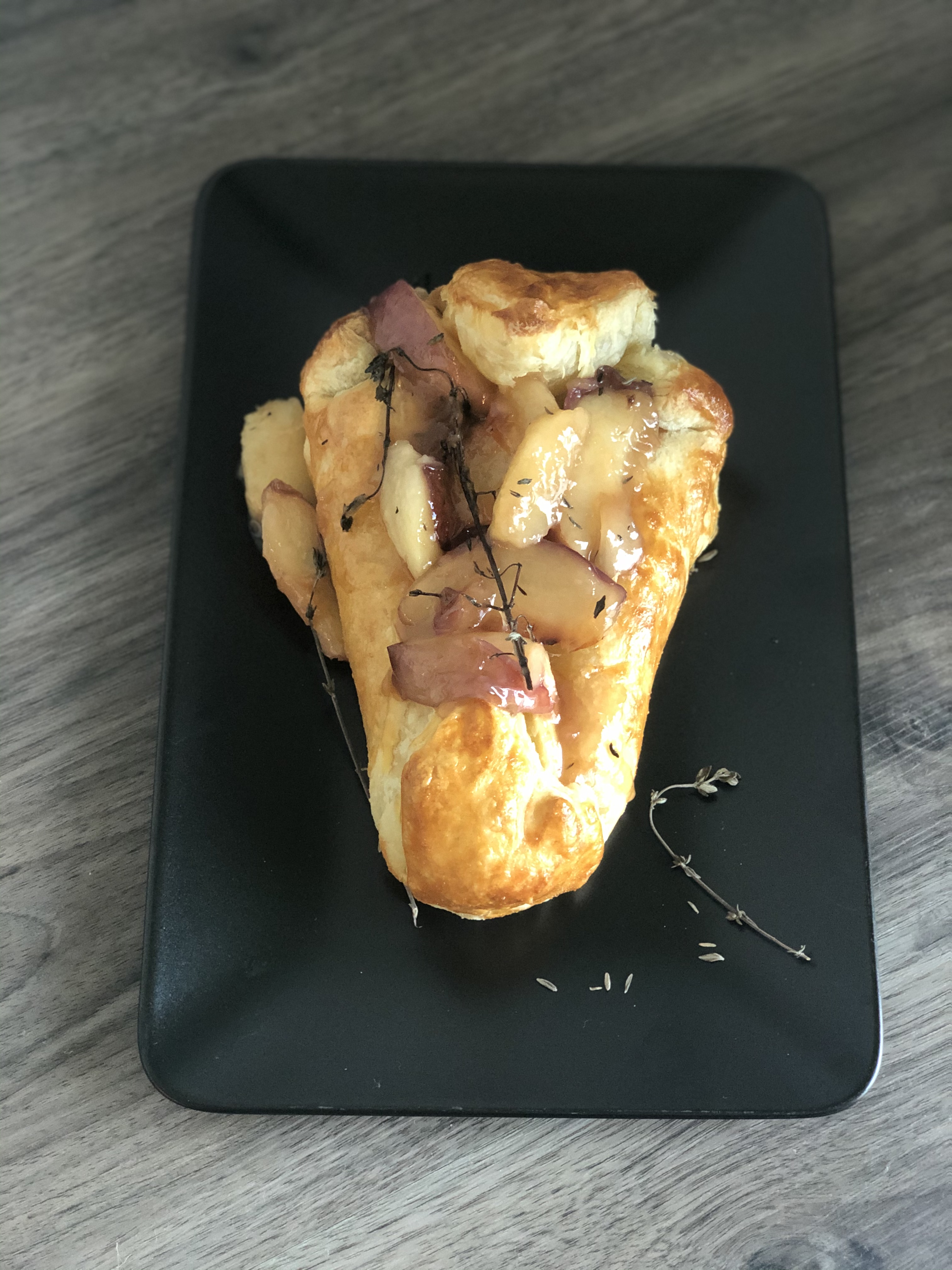 Baked Brie Pastry and Buttered Nectarines – A Bee Bakes